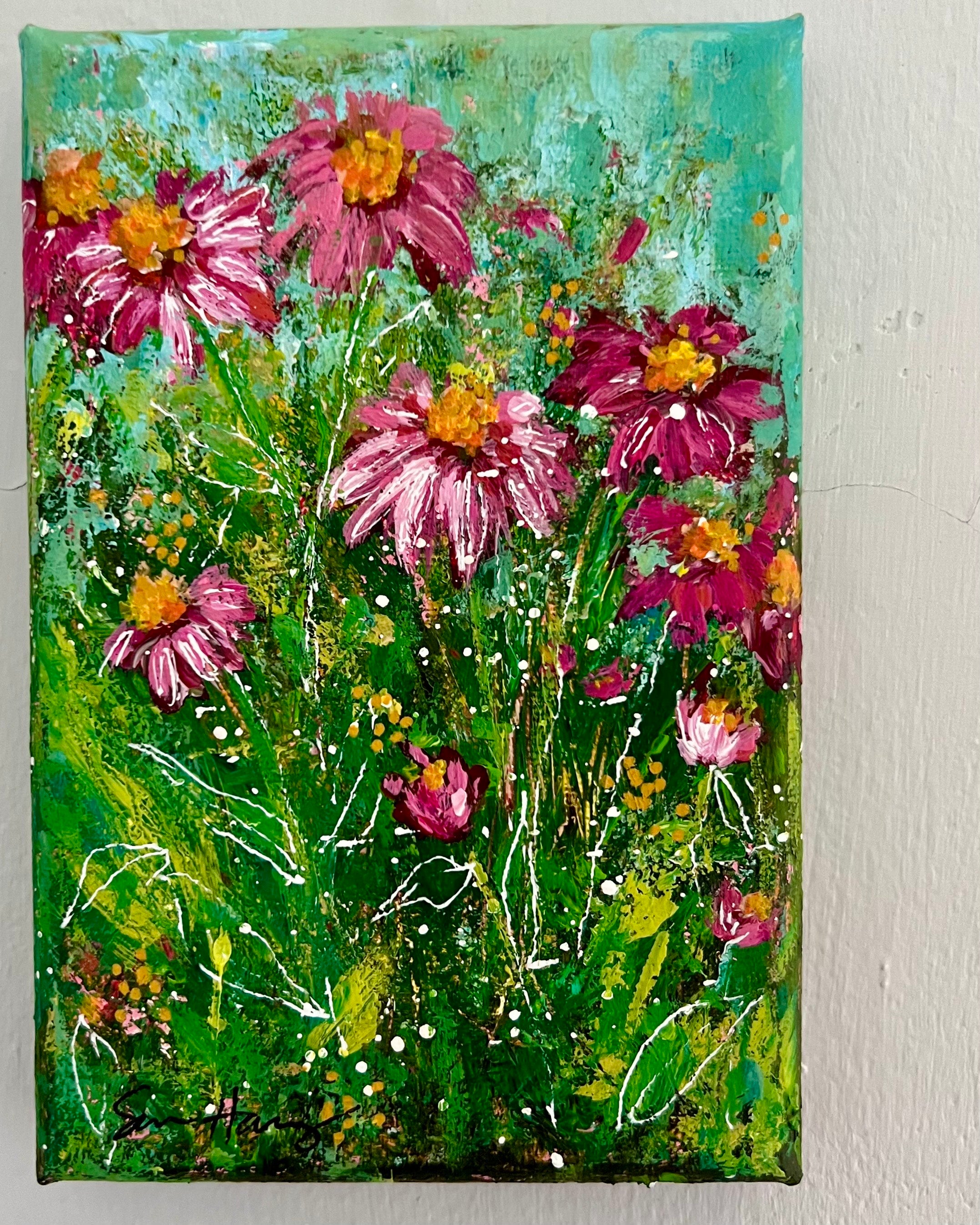 Coneflowers on Canvas 001 – Blueberry Backroads