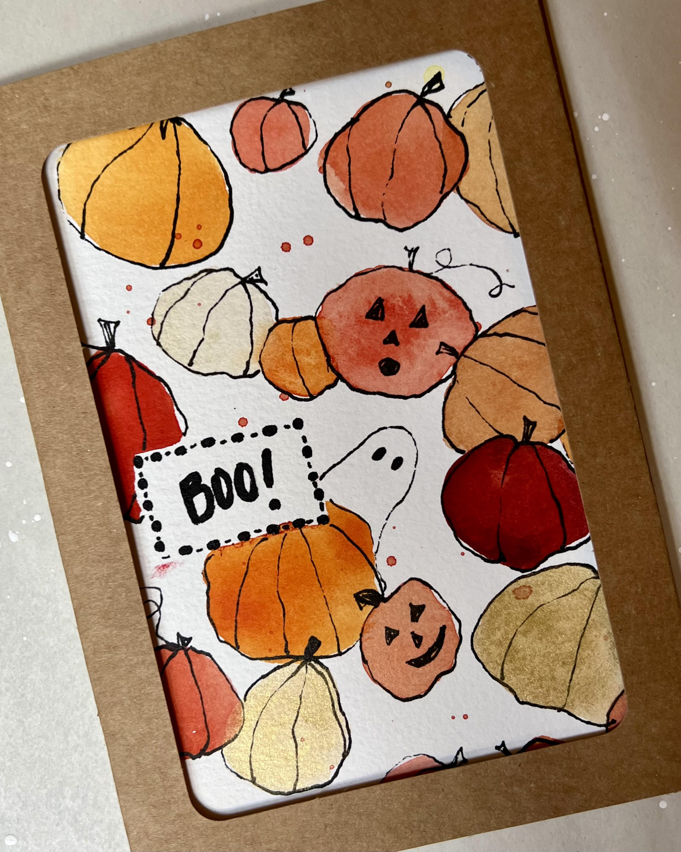Boo! Hand Painted Greeting Cards – Blueberry Backroads